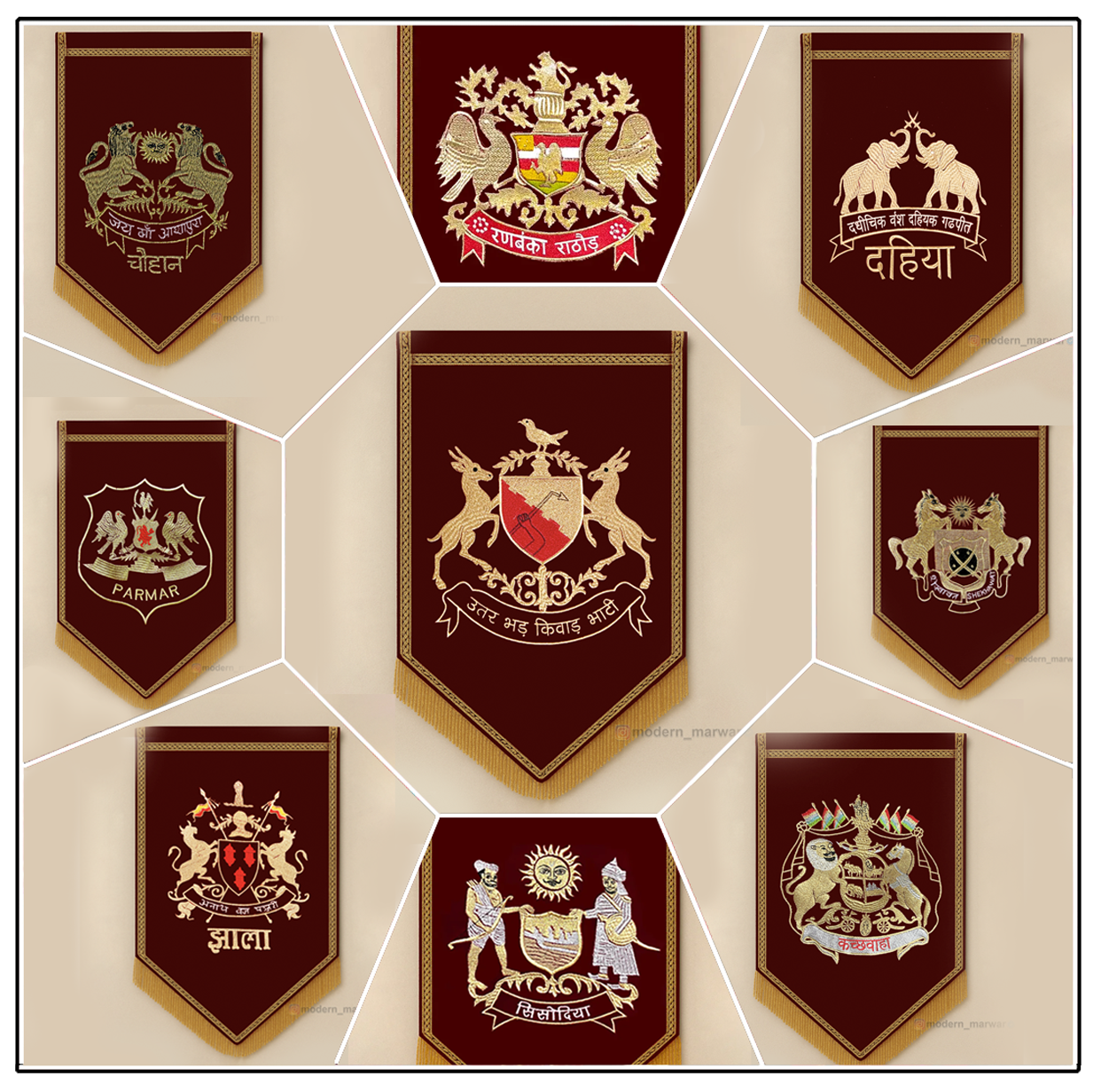 Custom Logo Flag Clothing for Weddings | Rathore Flags by Modern Marwar